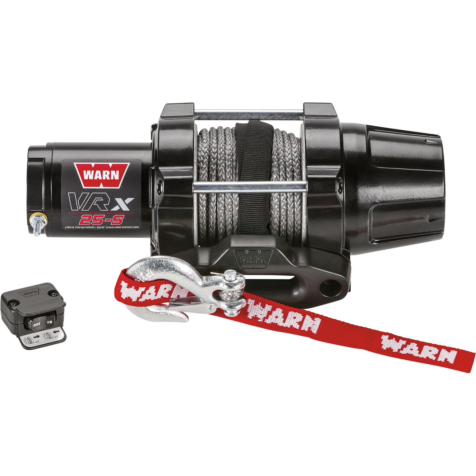WARN VRX 12 Volt DC Powered Electric Powersports Winch — 2500-Lb. Capacity, 50ft. Synthetic Rope ...